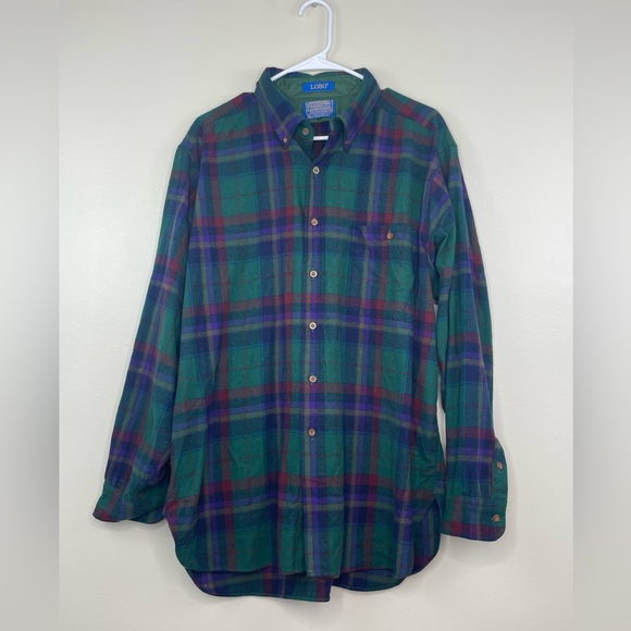 Pendleton | Shirts | Vintage Pendleton Lobo Plaid Wool Flannel | Poshmark